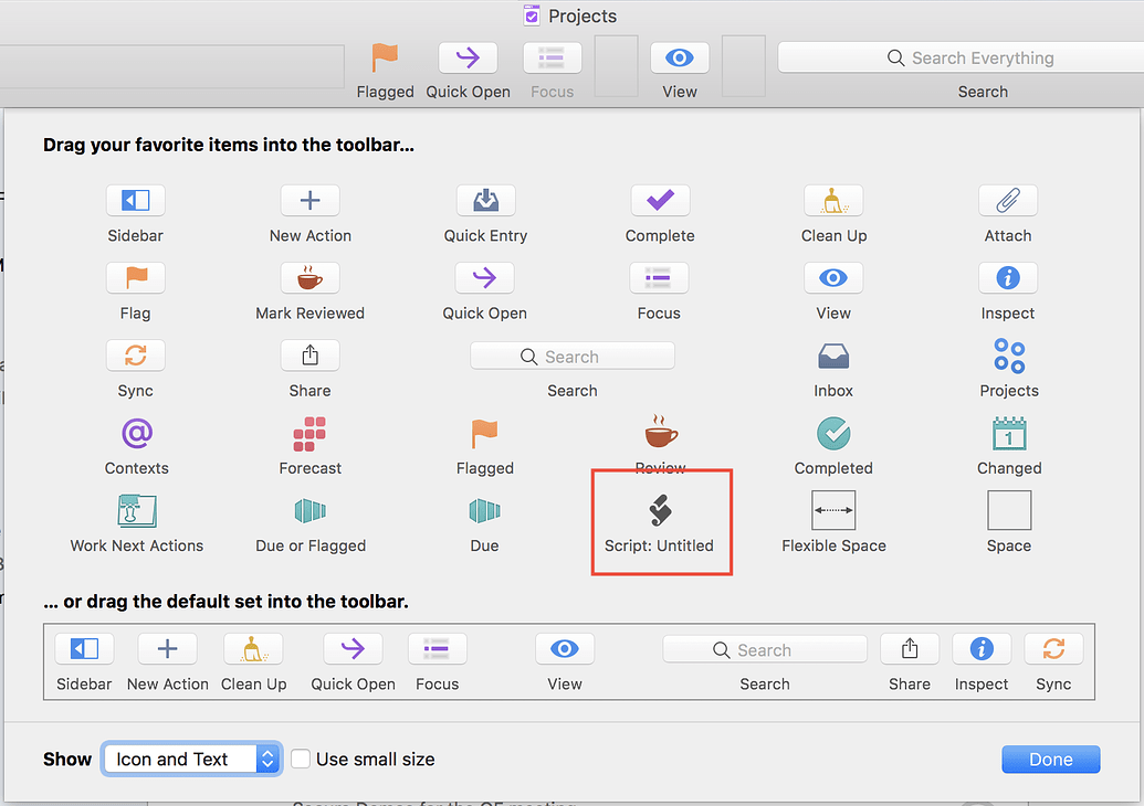 Solved Cant Add Applescript To Of2 Toolbar Omnifocus For Mac The