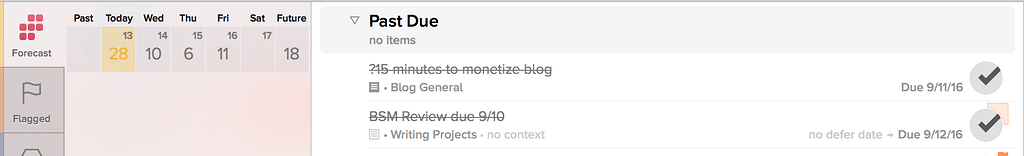 Completed tasks still show in Forecast view - OmniFocus for Mac - The Omni Group User Forums
