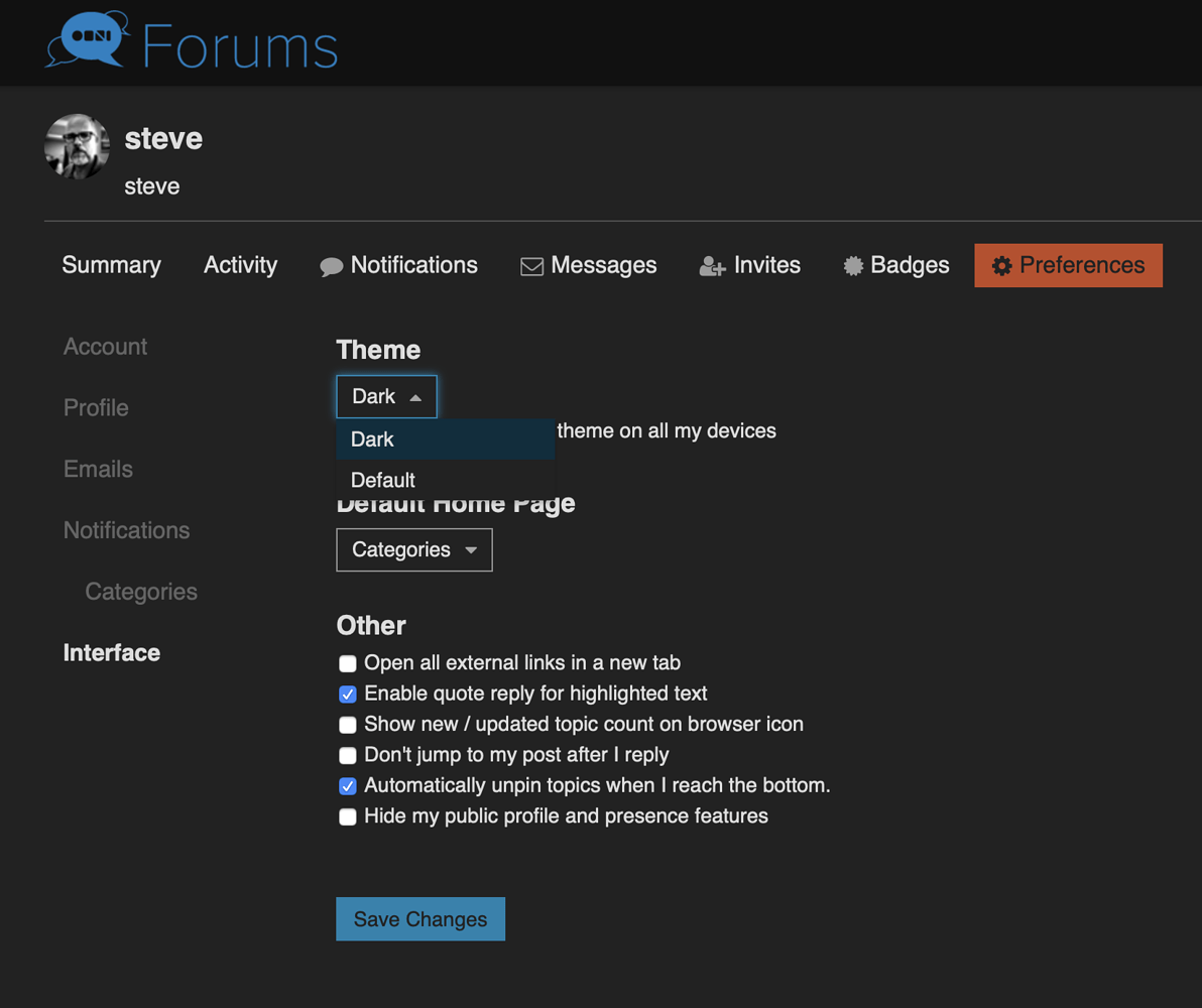 Discourse app use with dark mode - Meta - The Omni Group User Forums