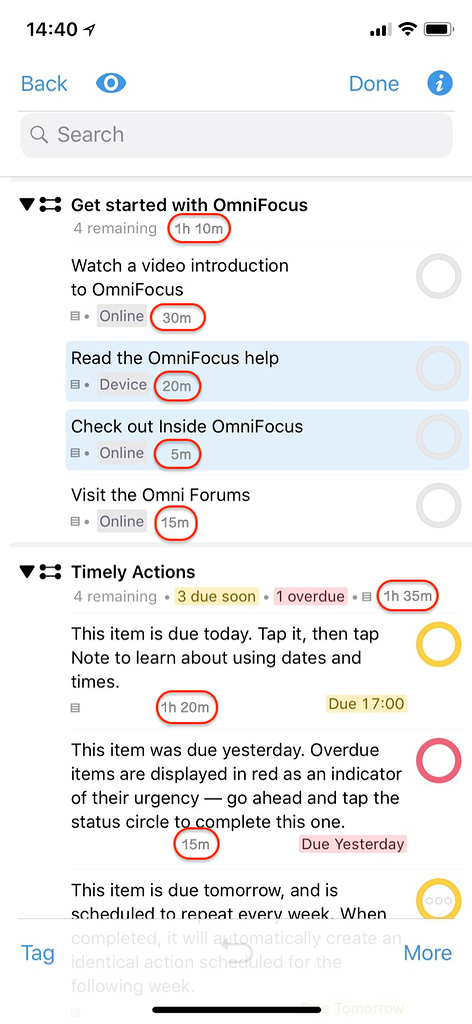 OmniFocus 3 - My Pitch for Duration Estimate Totals - OmniFocus - The Omni Group User Forums