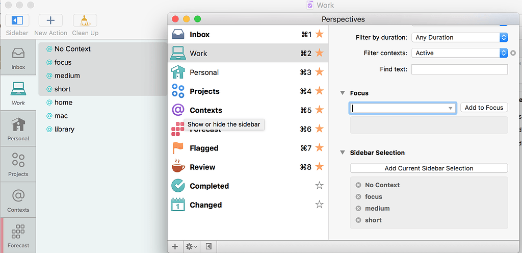 Only Show Certain Contexts In Sidebar Of Custom Perspective Omnifocus For Mac The Omni Group