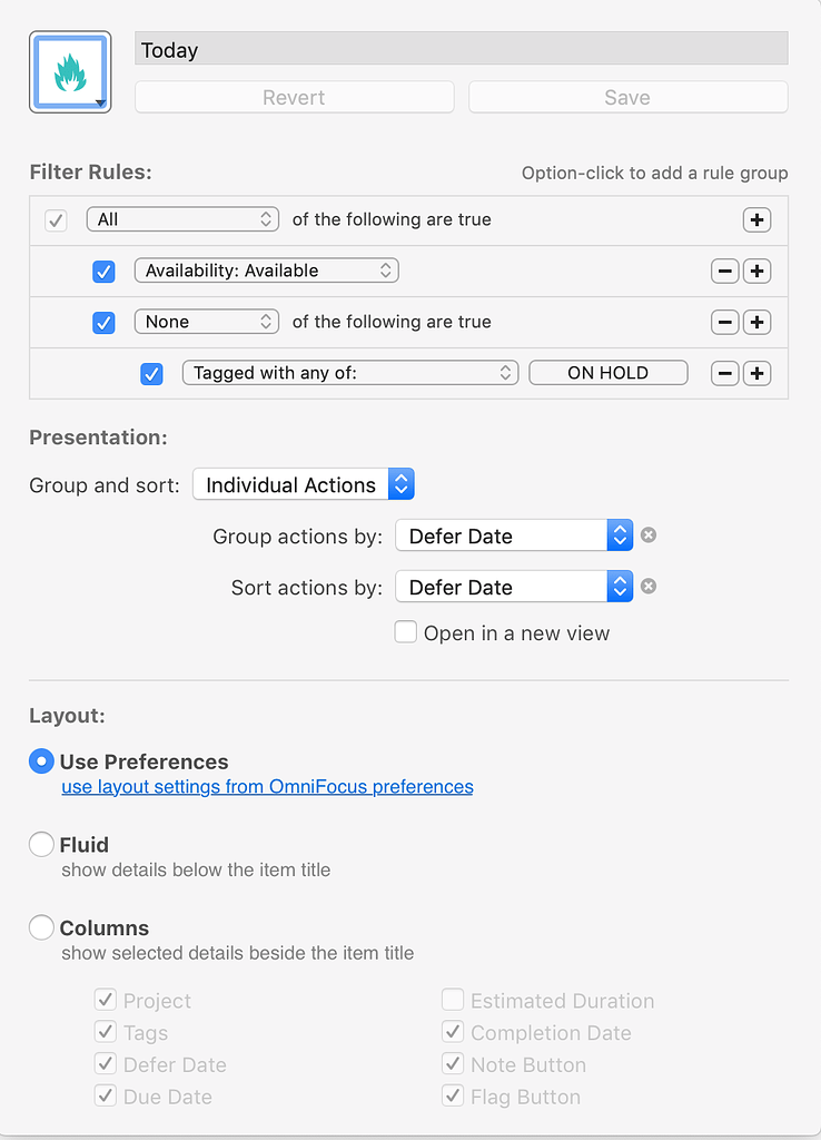 Why is an item which was deferred until today not showing up in this Today perspective ...