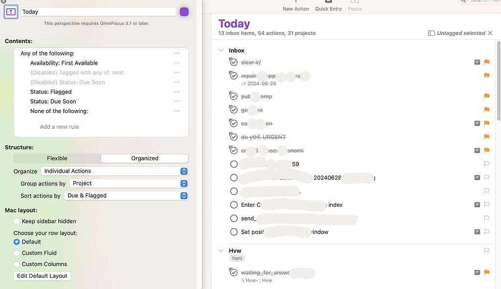 How to avoid already completed tasks while flagged in a TODAY perspective? - OmniFocus - The ...