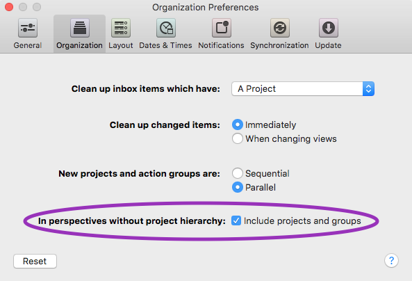 Hide sub projects in perspectives and forecast - OmniFocus for Mac - The Omni Group User Forums